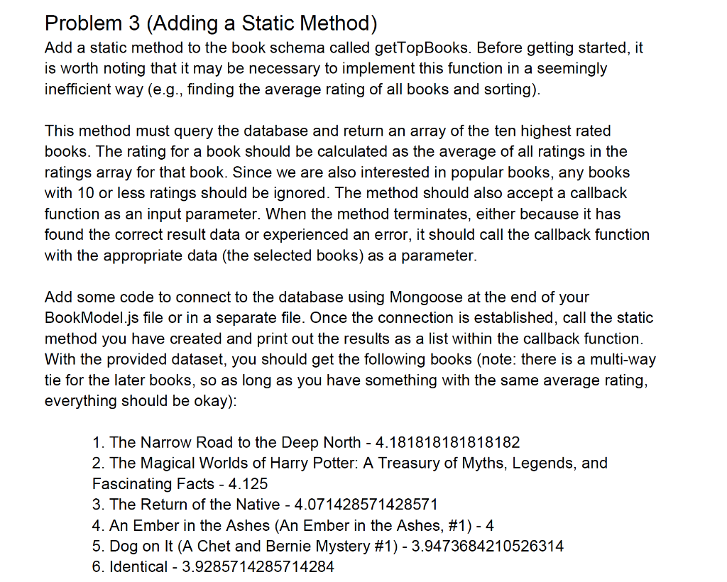 1. books.json - A file containing the necessary book | Chegg.com