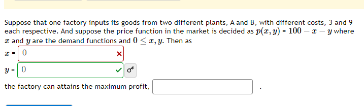 Solved Suppose that one factory inputs its goods from two | Chegg.com