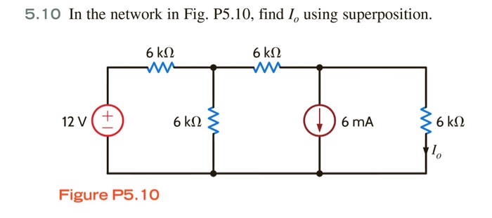 Solved In the network in Fig. P5.10, find I_0 using | Chegg.com