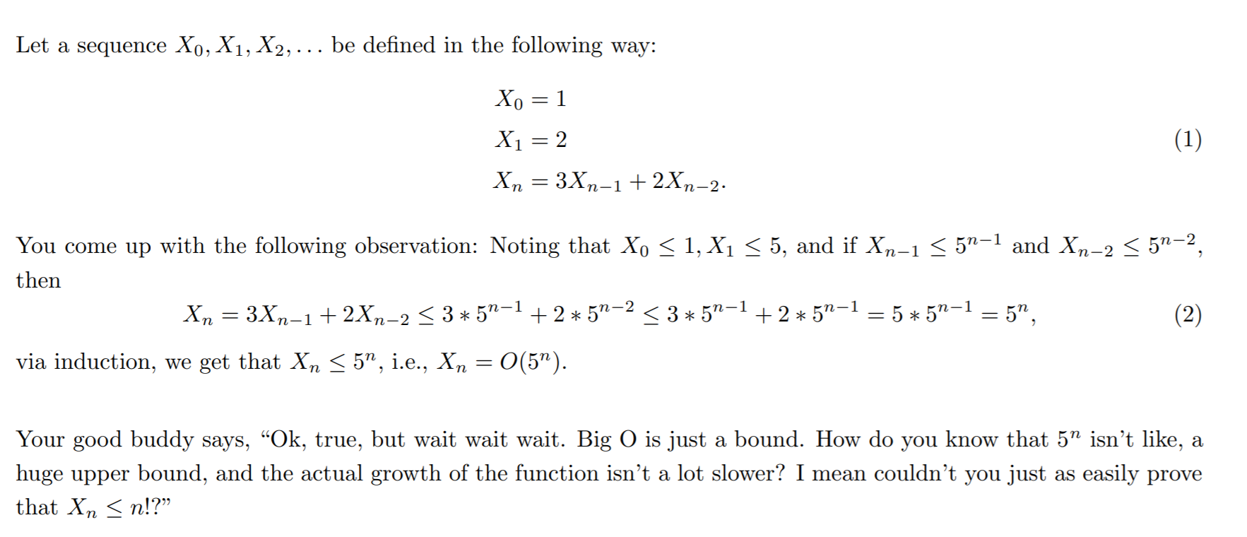 Discrete Math/structure Linear Recurrences 1)To | Chegg.com