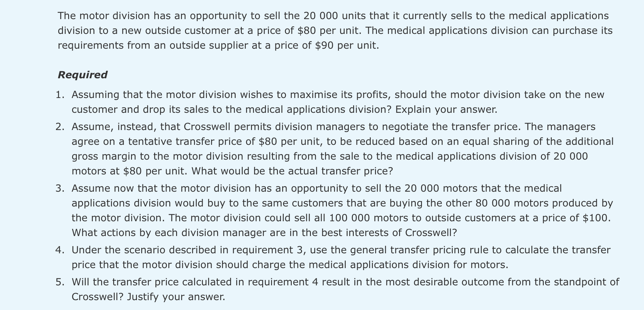Solved P12.40 Basic transfer pricing: manufacturer LO | Chegg.com