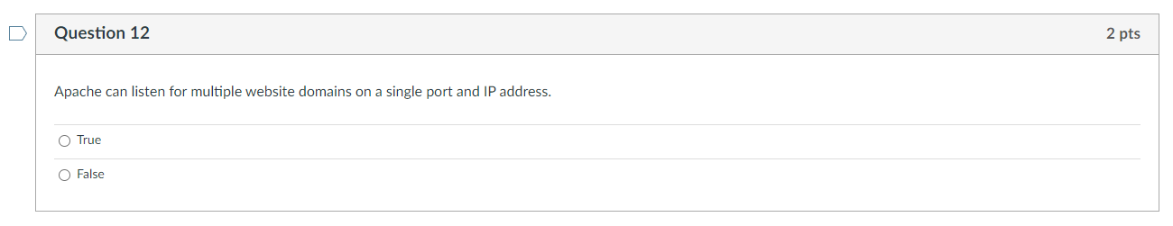 Solved Apache can listen for multiple website domains on a | Chegg.com