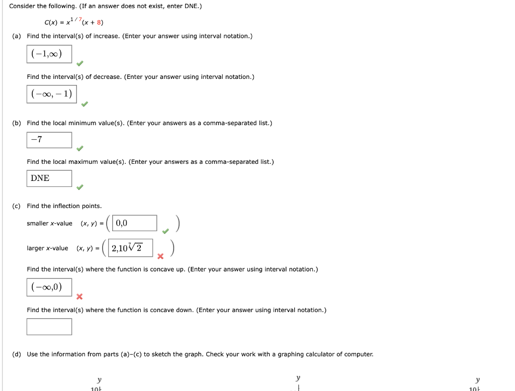 Solved Consider the following. (If an answer does not exist, | Chegg.com