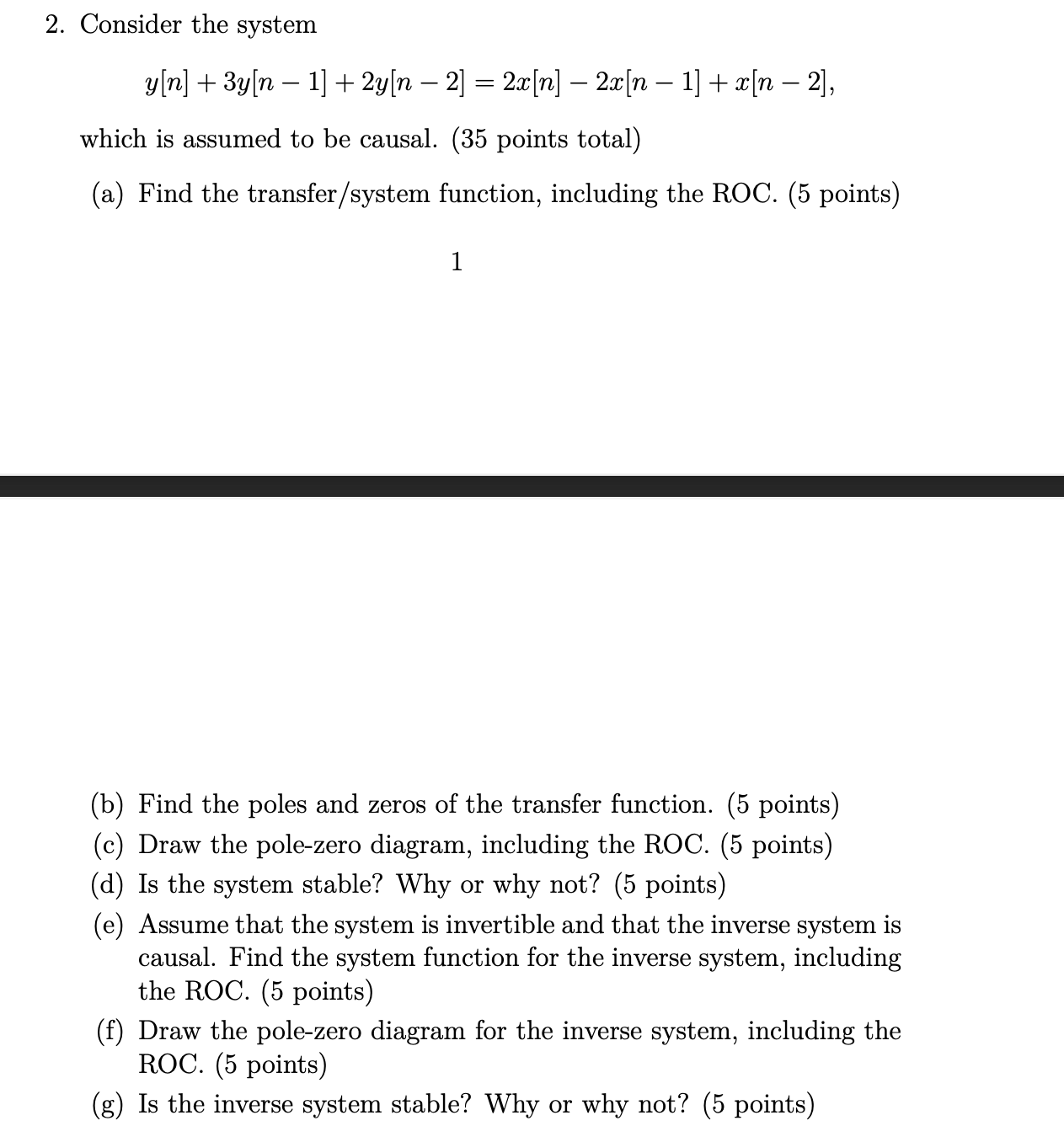 Solved 2. Consider the system | Chegg.com