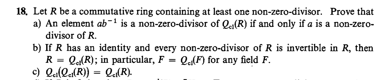 18. Let R be a commutative ring containing at least | Chegg.com