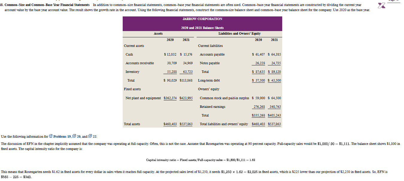 Solved Common–Size and Common–Base Year Financial | Chegg.com