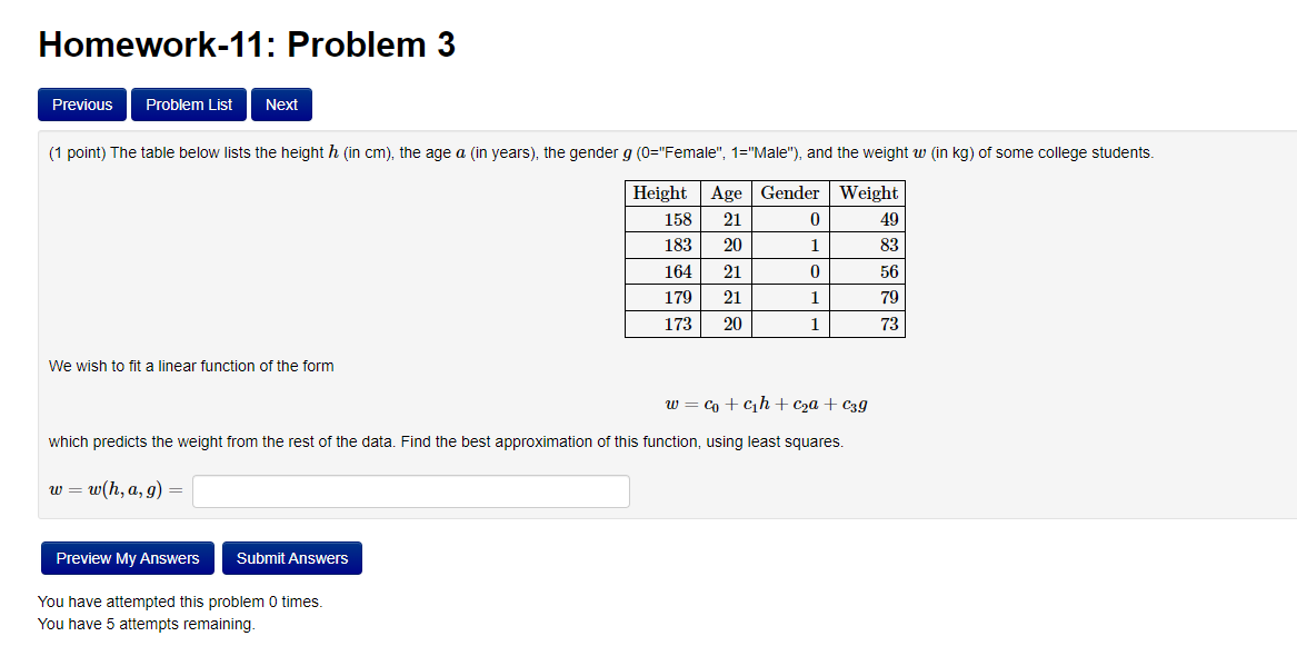 Solved Homework-11: Problem 3 Previous Problem List Next (1 | Chegg.com