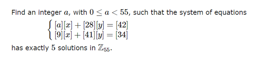 Solved Find an integer a, ﻿with 0≤a