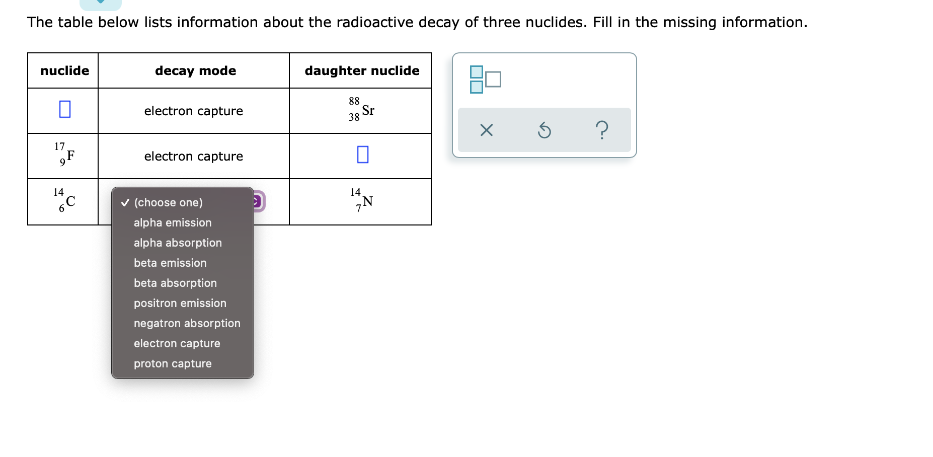 Solved The table below lists information about the | Chegg.com