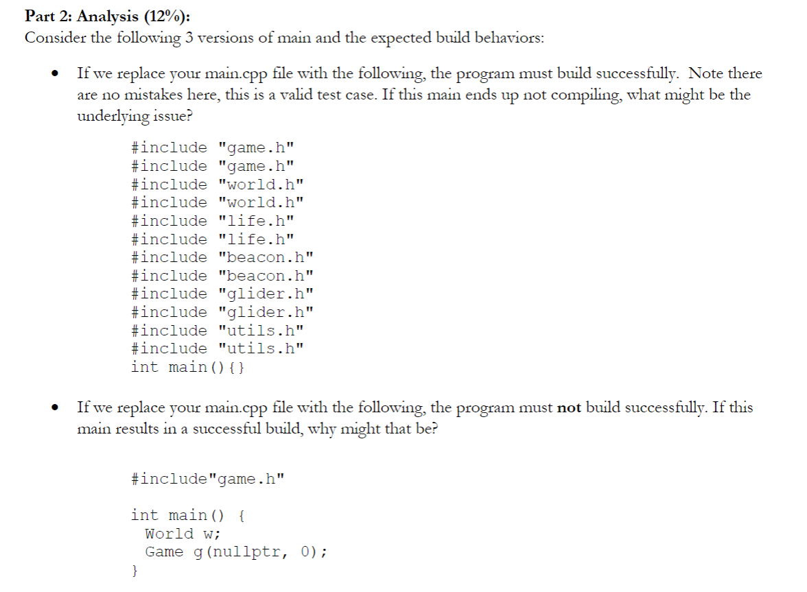 Solved Part 1: Organize the code (88%): Following what we | Chegg.com