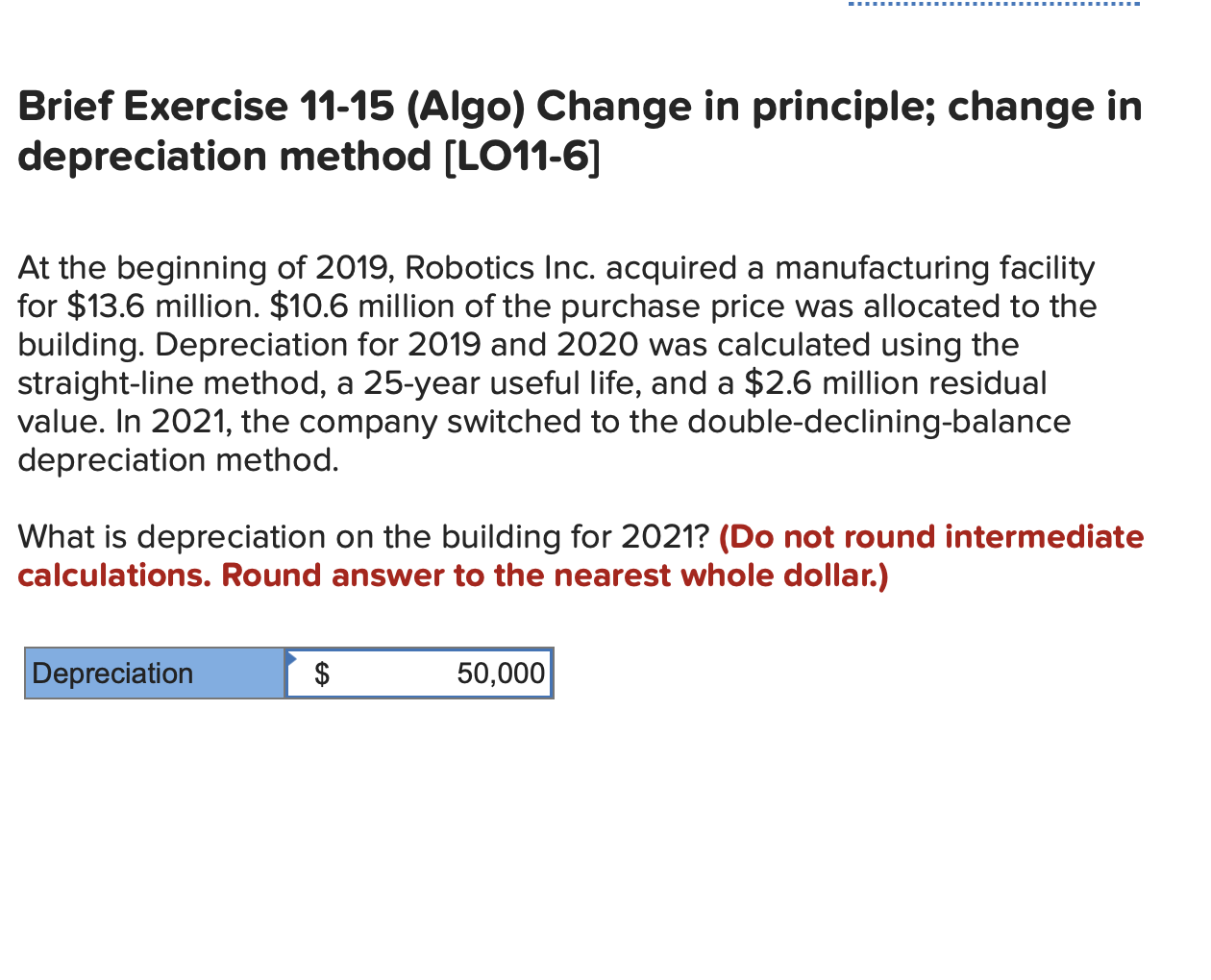Solved Brief Exercise 11-15 (Algo) Change in principle; | Chegg.com