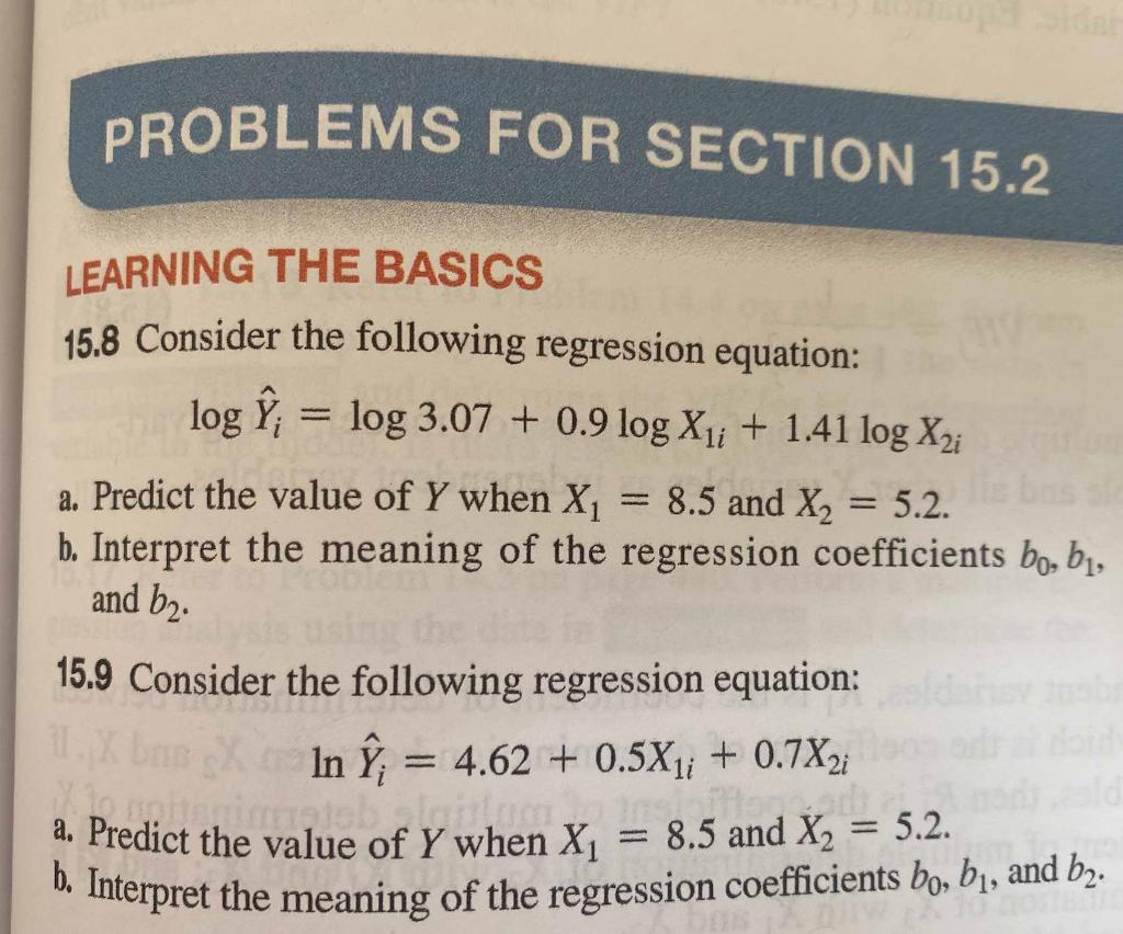 Solved 15.8 Consider the following regression equation: | Chegg.com | Chegg.com