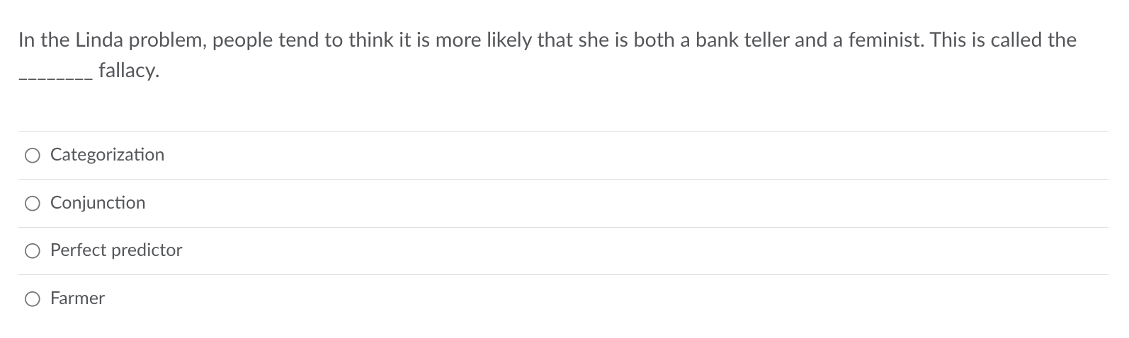 Solved In the Linda problem, people tend to think it is more | Chegg.com