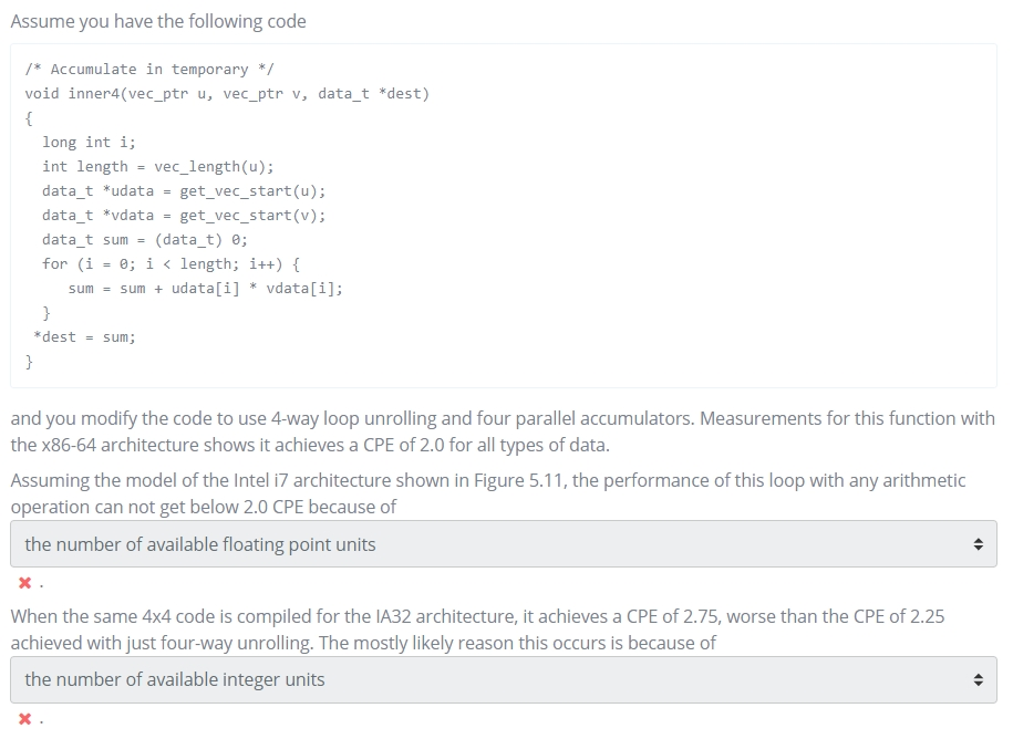 Assume you have the following code Accumulate in | Chegg.com