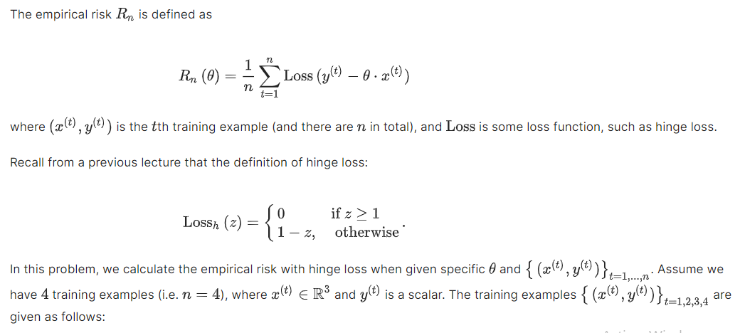 Solved The empirical risk Rn is defined as | Chegg.com