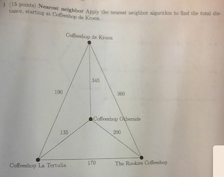Solved 3. (15 pointa) Nearest neighbor Apply she nearest | Chegg.com Solved 3. (15 pointa) Nearest neighbor Apply she nearest | Chegg.com