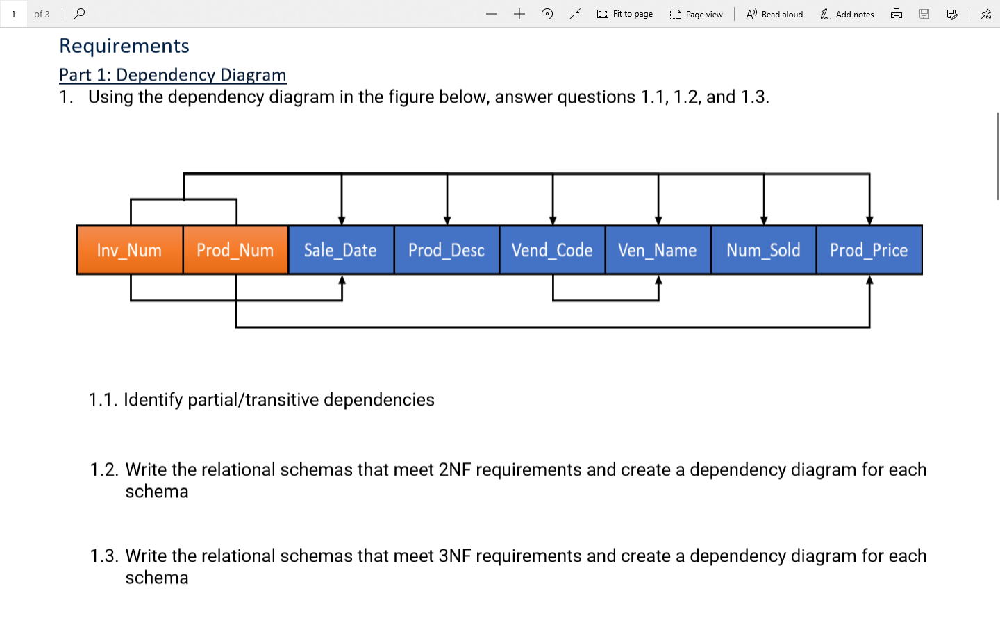 Solved Requirements Part 1: Dependency Diagram 1. Using the | Chegg.com