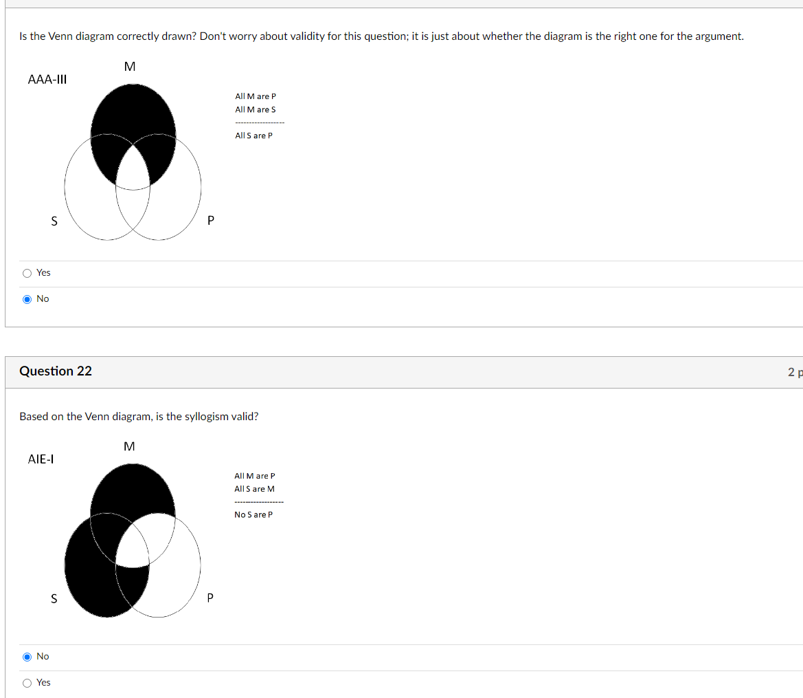 Solved Is the Venn diagram correctly drawn? Don't worry | Chegg.com