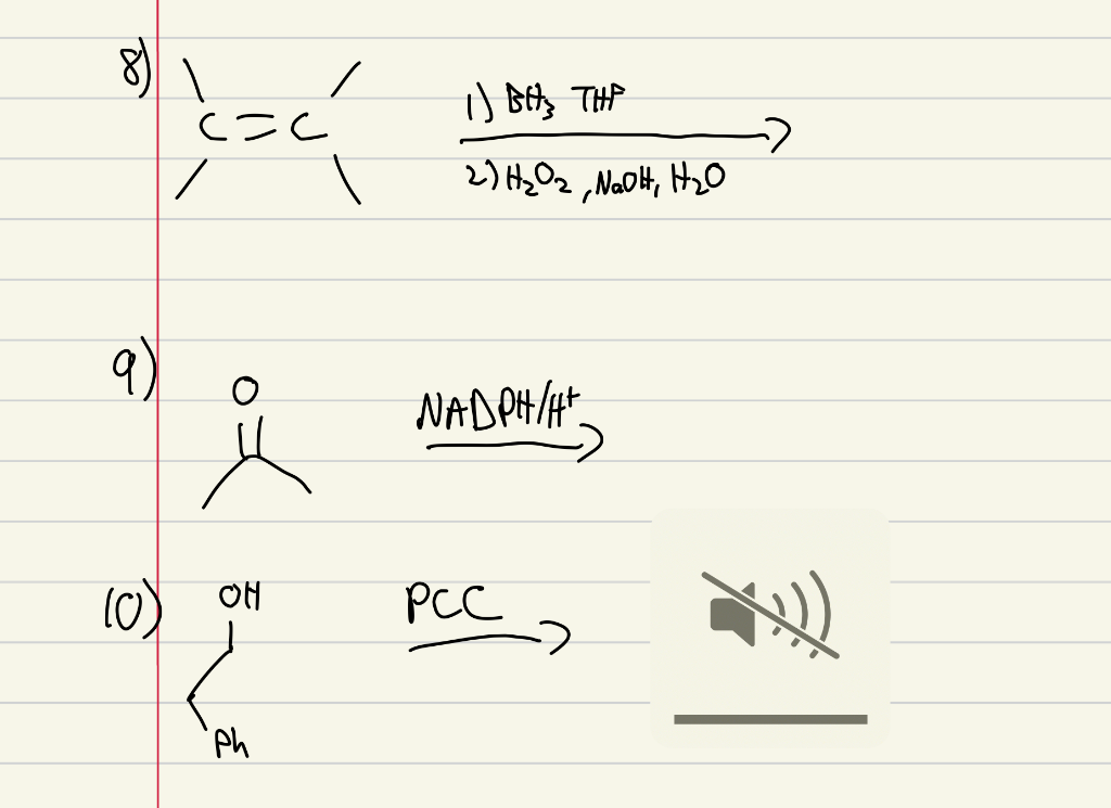 Solved 8) (=c 7 (0) 애 Ph 1) BH₂ THP 2) H2O2, NaOH, H2O | Chegg.com