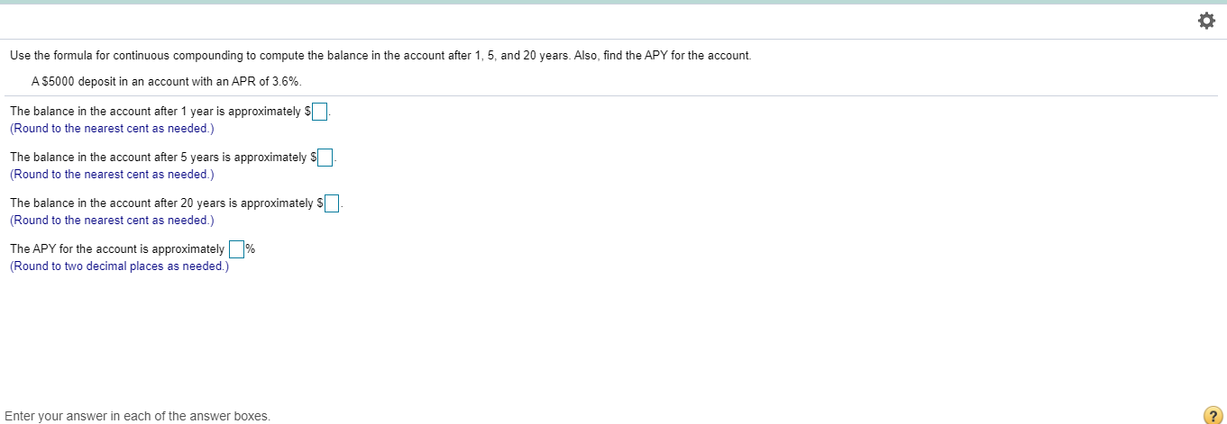 Solved Use the formula for continuous compounding to compute | Chegg.com