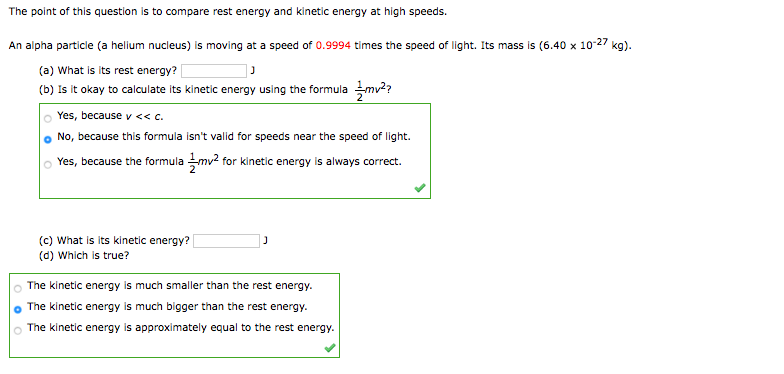 Solved The point of this question is to compare rest energy | Chegg.com