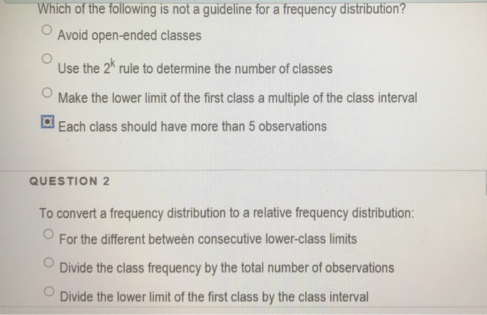 Solved Which of the following is not a guideline for a | Chegg.com
