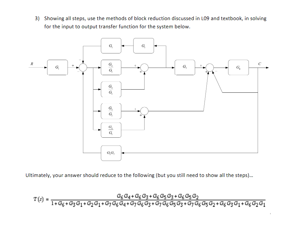 Solved Showing all steps, use the methods of block reduction | Chegg.com