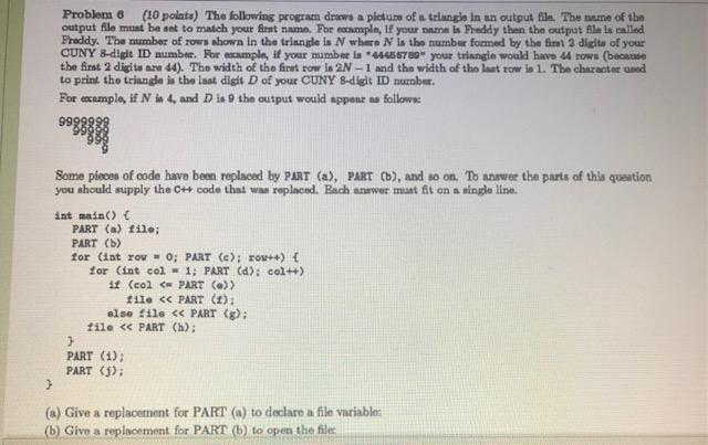 Solved Problem 6 (10 polats) The following program drawe a | Chegg.com