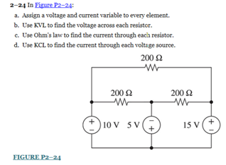 Solved 2-24 In Figure P2-24: a. Assign a voltage and current | Chegg.com