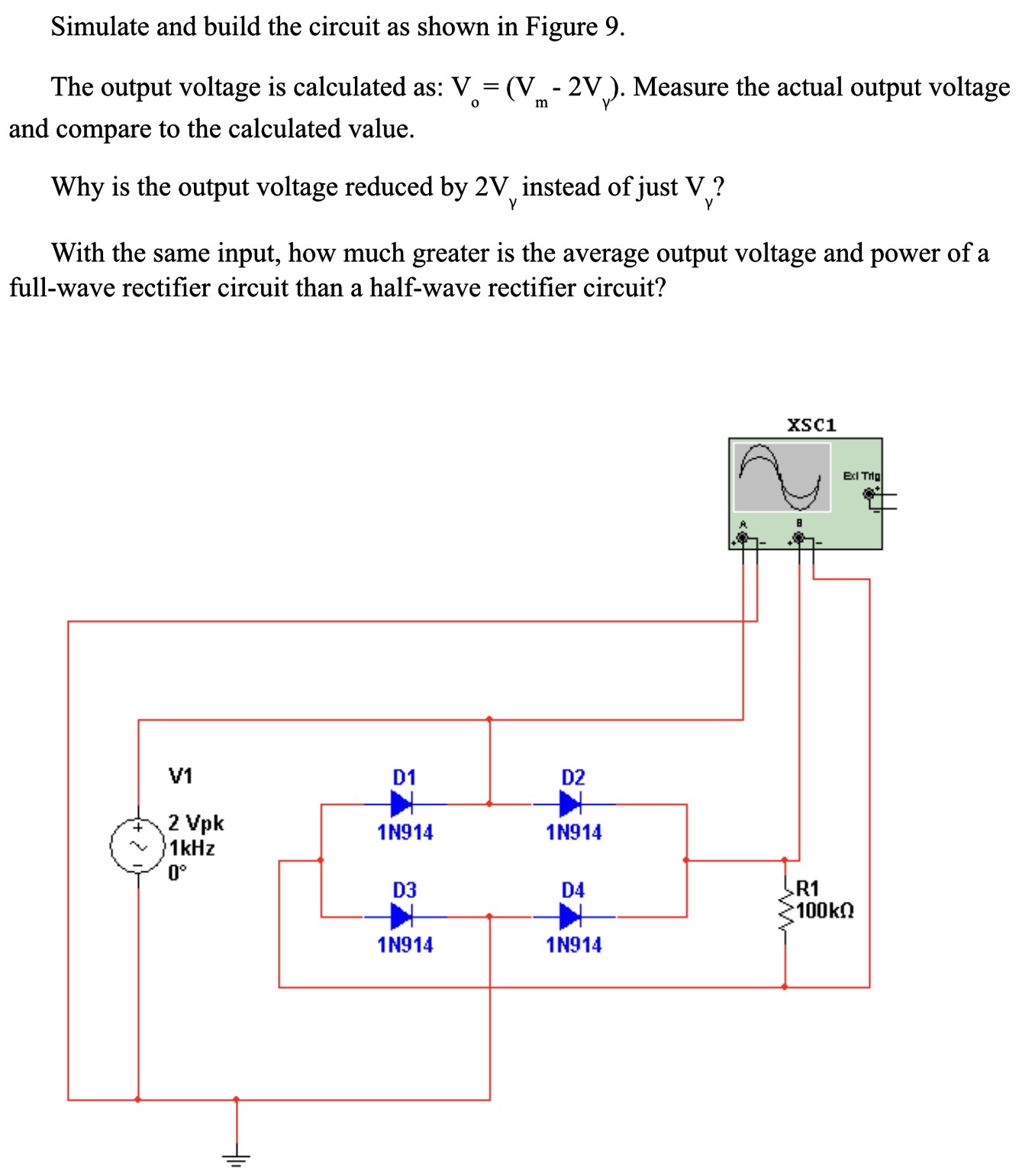 Solved Simulate and build the circuit as shown in Figure 9. | Chegg.com