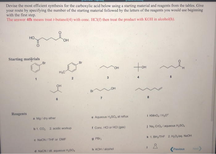 Solved Devise the most efficient synthesis for the | Chegg.com