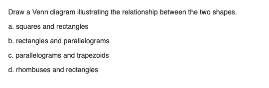 Solved Draw a Venn diagram illustrating the relationship | Chegg.com