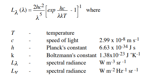 Solved Plank's Law for the Radiance per unit wavelength as a | Chegg.com