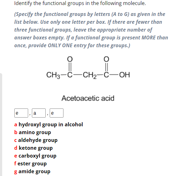 Solved Identify the functional groups in the following | Chegg.com