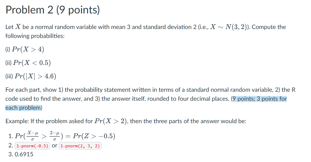 Solved Problem 2 (9 ﻿points)Let | Chegg.com