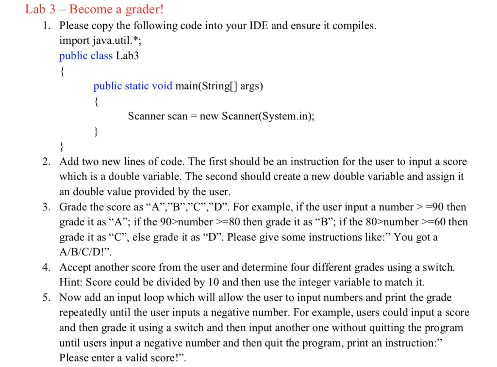 Solved Lab 3- Become a grader! 1. Please copy the following | Chegg.com