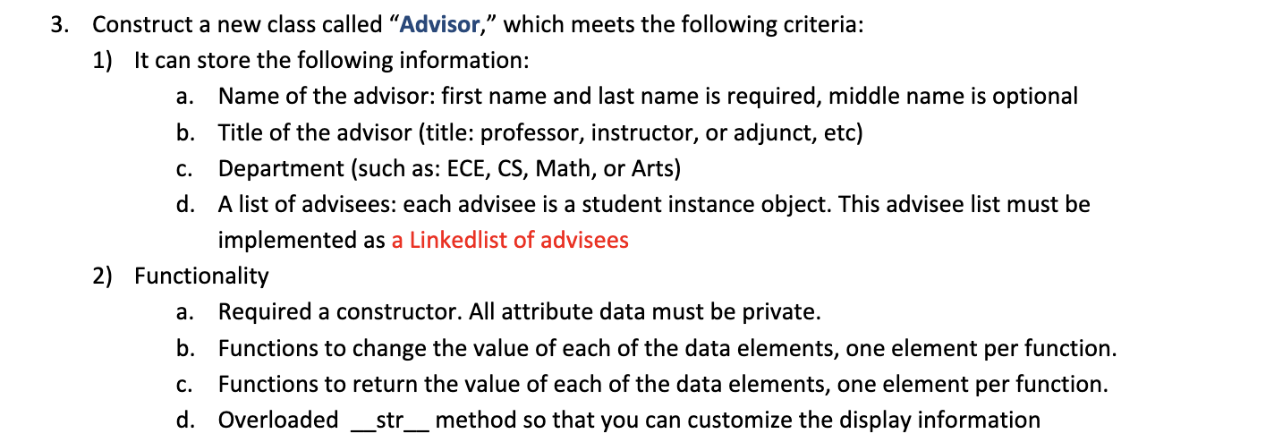 Solved 1. Construct a new class called "Course," which meets | Chegg.com