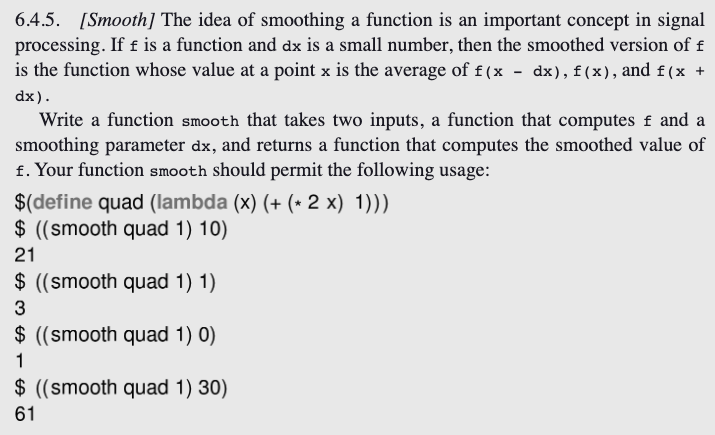 Solved 6 4 5 [smooth] The Idea Of Smoothing A Function Is