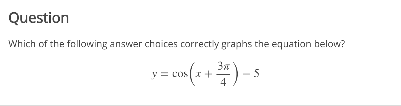 Solved Which of the following answer choices correctly | Chegg.com