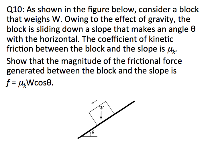 Solved Q10: As shown in the figure below, consider a block | Chegg.com