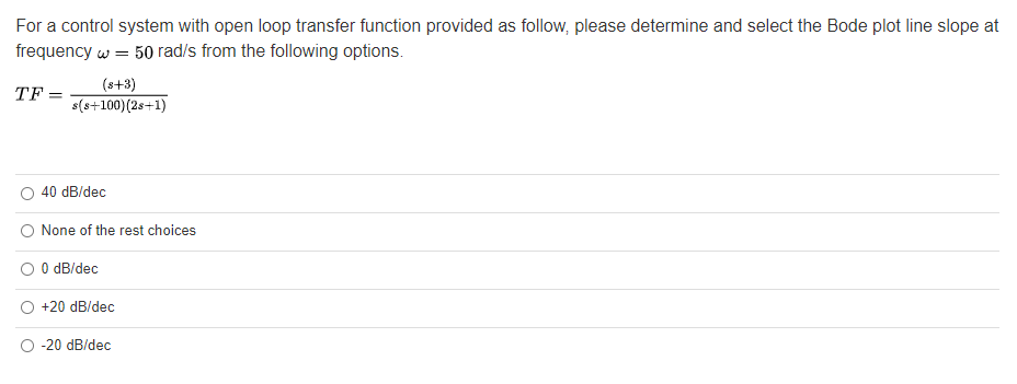 Solved For a control system with open loop transfer function | Chegg.com