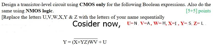 Solved Design a transistor-level circuit using CMOS only for | Chegg.com