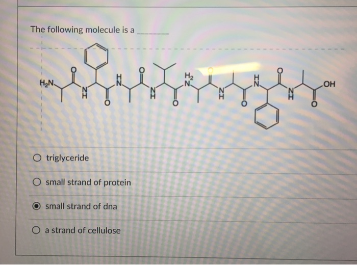 Solved The following molecule is a _____ triglyceride | Chegg.com