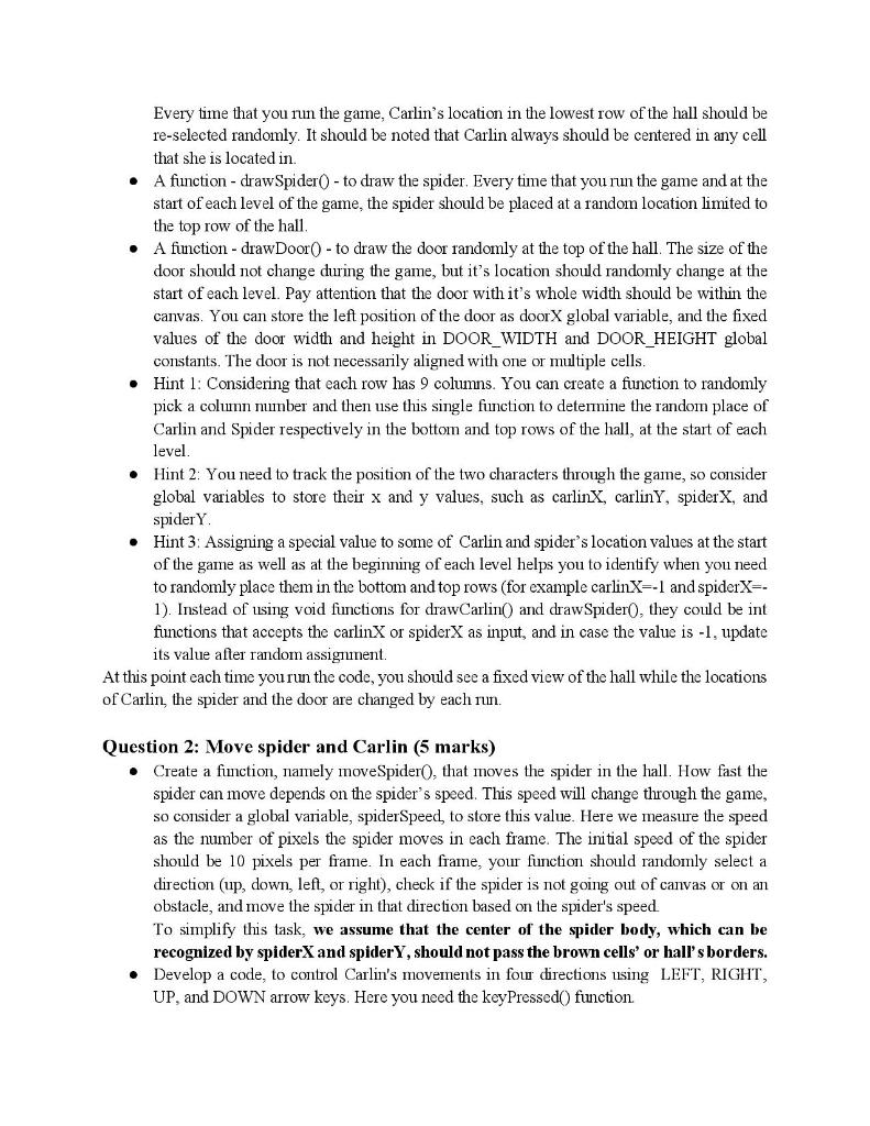 Solved Question 1: setup and background (5 marks) Create the | Chegg.com