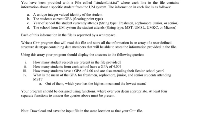 Solved You have been provided with a File called | Chegg.com