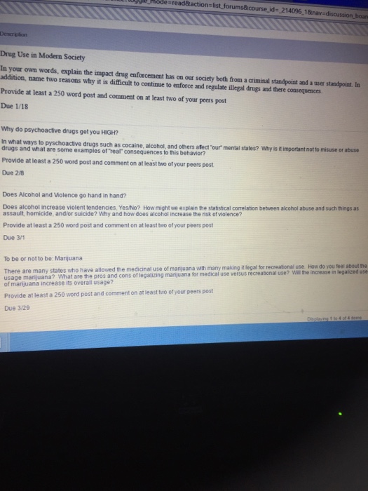 Solved Drug Use in Modem Society In your own words, explain | Chegg.com