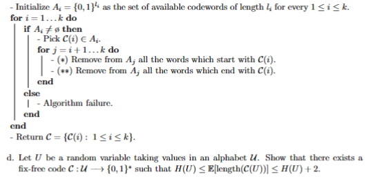 Solved A code is said to be "fix-free" if it is both a | Chegg.com