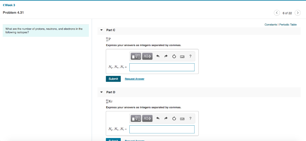 Solved Constants Periodic Table What are the number of | Chegg.com