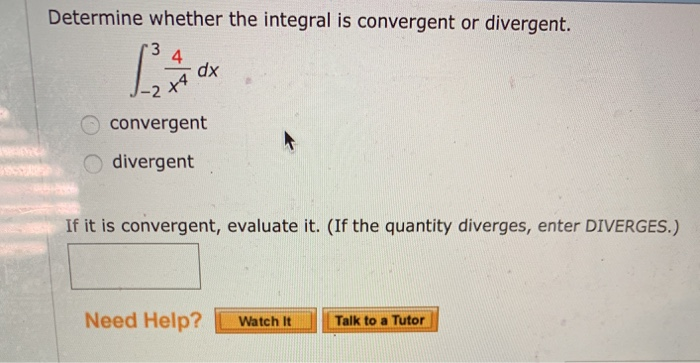 Solved Determine whether the integral is convergent or | Chegg.com