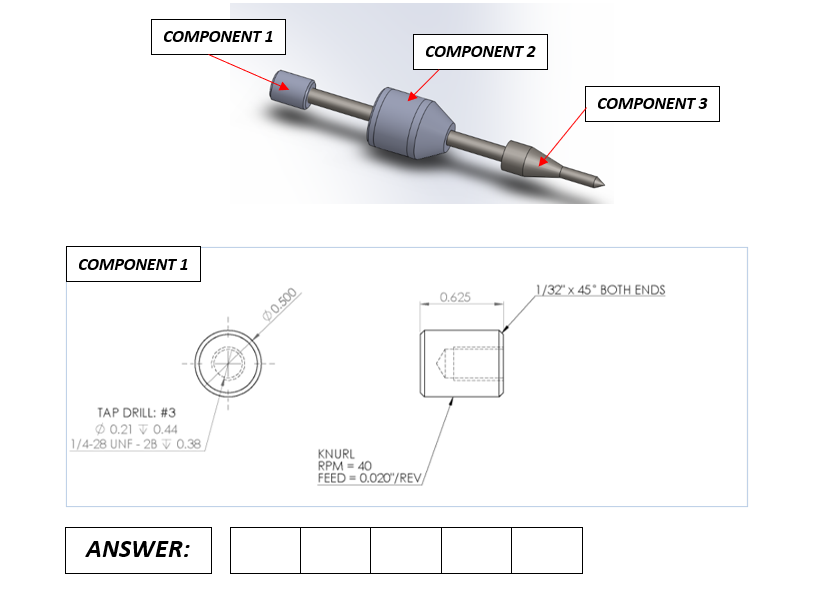 Solved The gravity die punch assembly below has 3 | Chegg.com